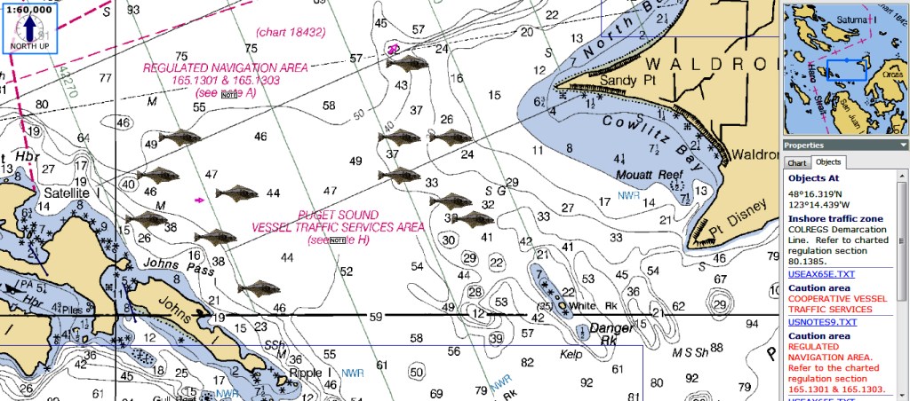 Waldron Island Halibut Fishing Map | SquidPro Tackle's Halibut Fishing ...